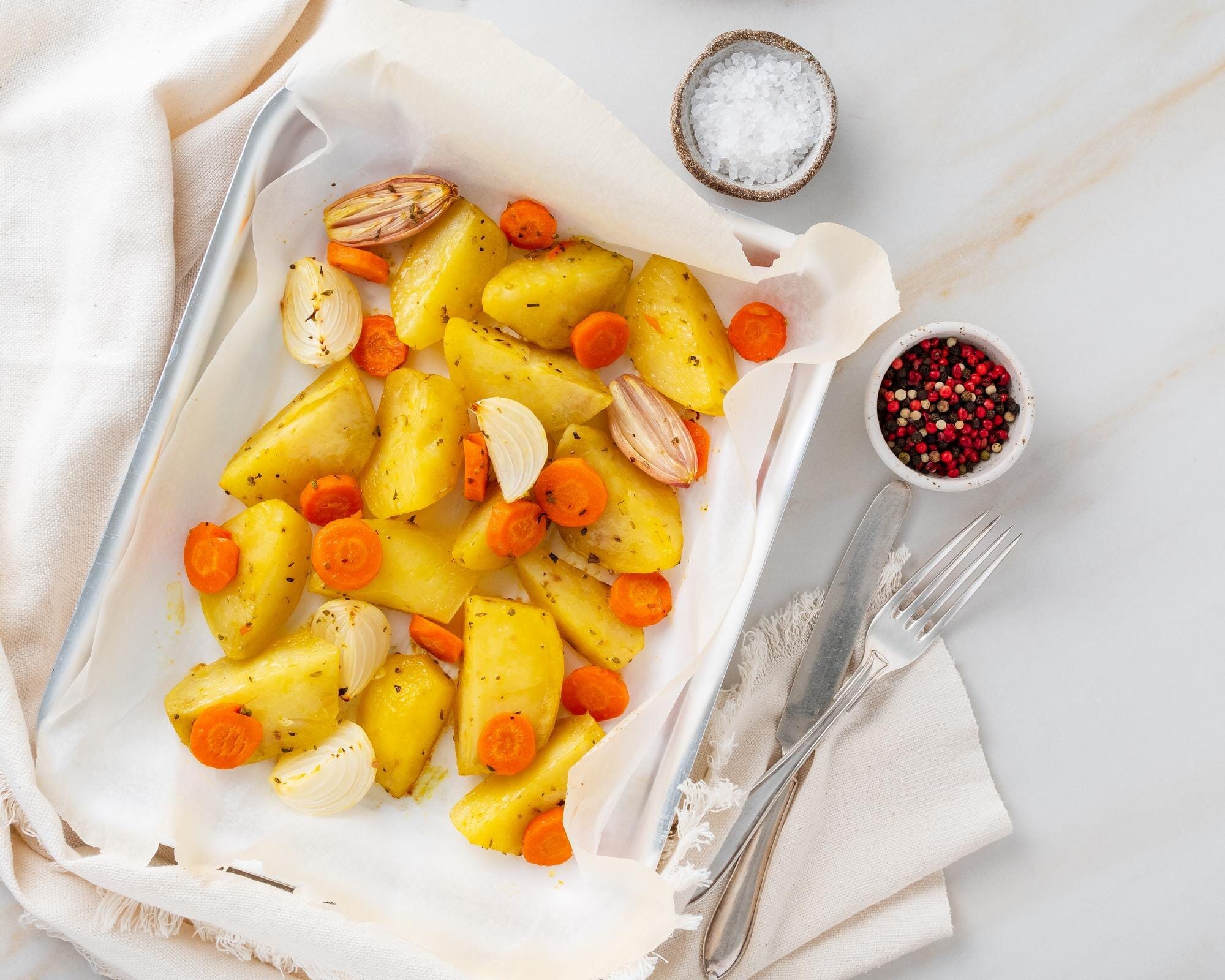 Easy Roasted Potatoes and Carrots for Thanksgiving Recipe